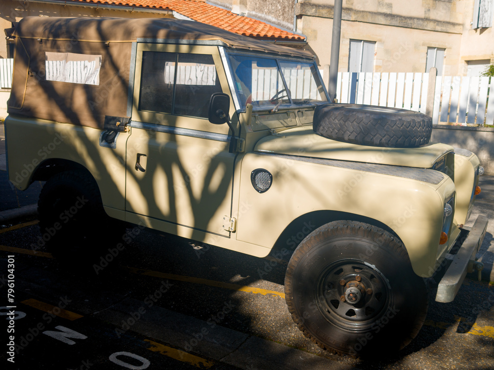 land rover defender 4x4 side view truck pickup convertible iconic ...