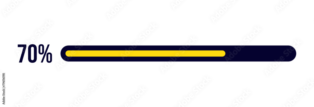 70 Percentage circle, 70% Circle loading and circle progress, 70 ...