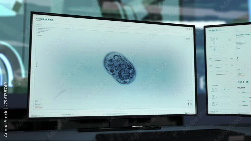 Scientific Research Of Microbe Mitosis Biology In Modern Laboratory ...