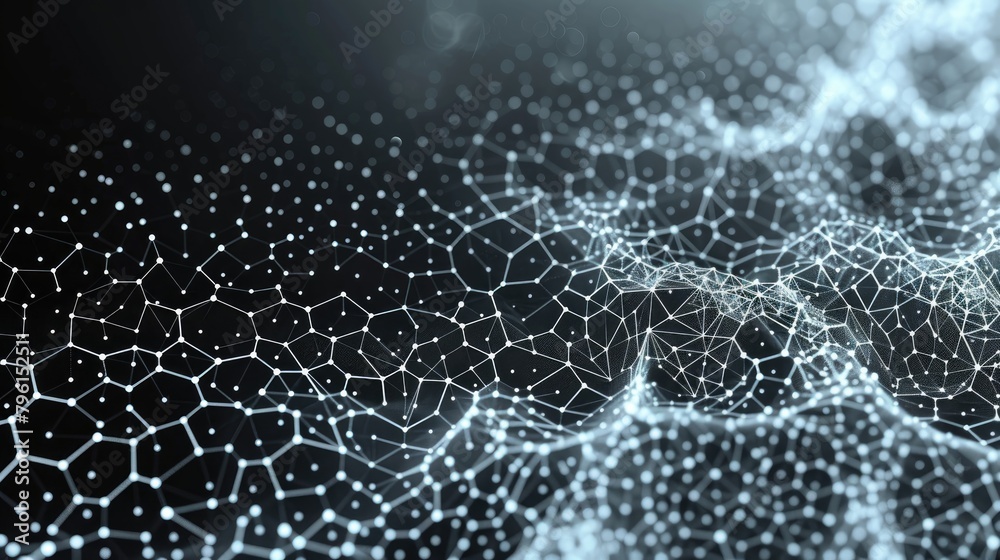 Microscopic View of Crystalline Semiconductor Material and Atomic Bonds ...