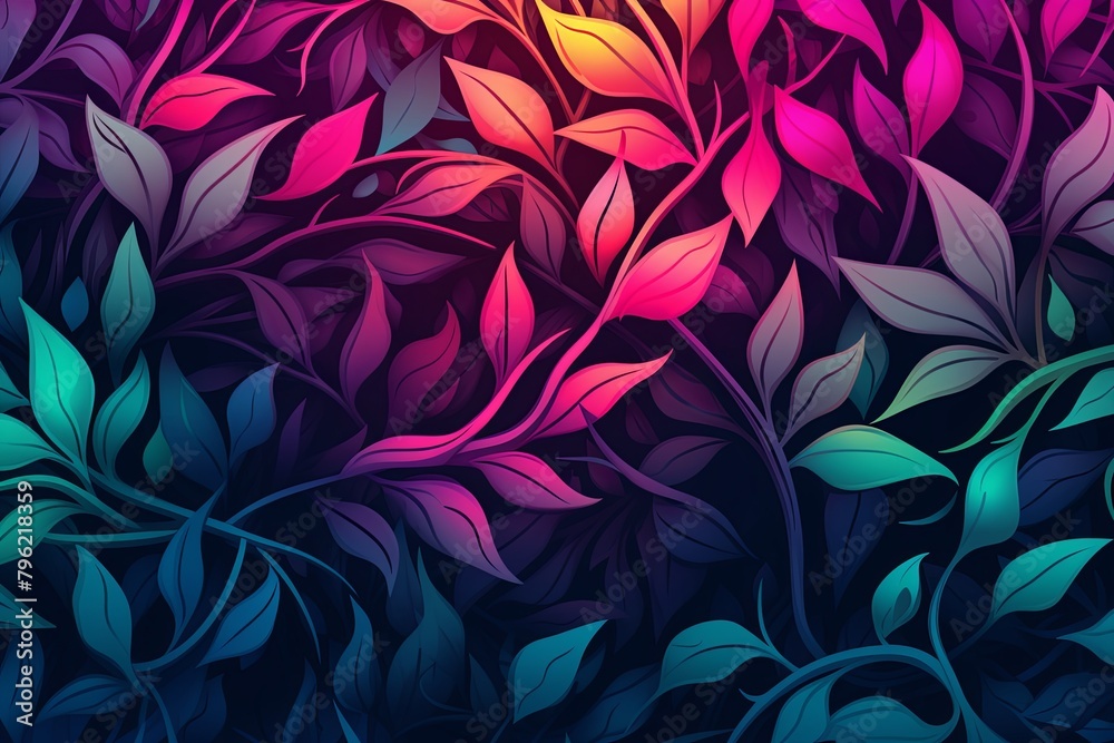 Tangled Jungle Vine Gradients: Retro Design with Vibrant Jungle Color ...
