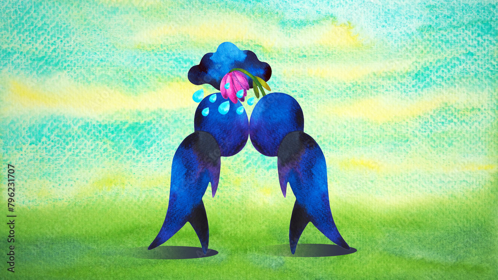 2 human head body sad pain loneliness depressed unhappy mind mental ...