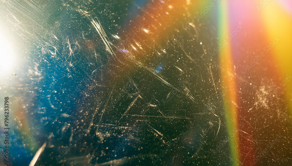 Dust scratches overlay. Old film effect. Blue distressed faded glass ...