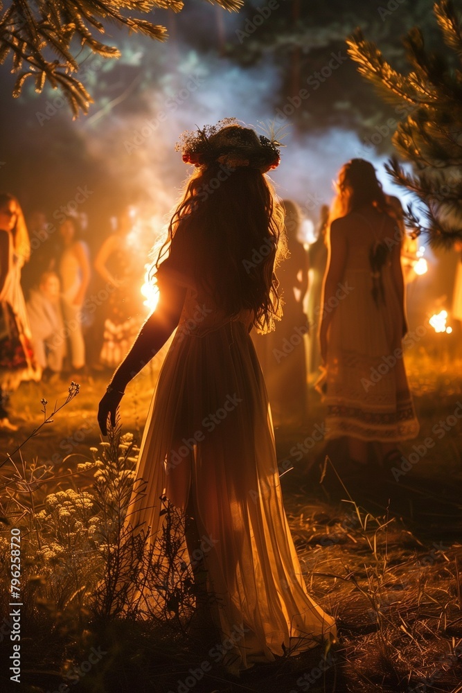 Slavic rituals on Kupala night. Midsummer holiday, early summer holiday ...