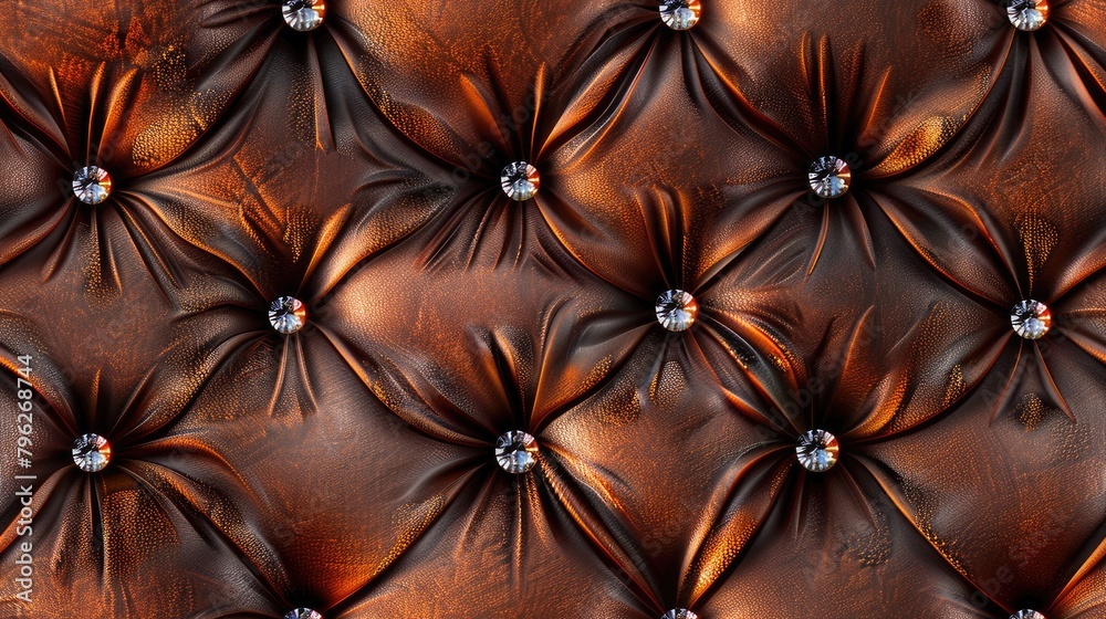dark brown seamless background with diamond studded leather texture ...
