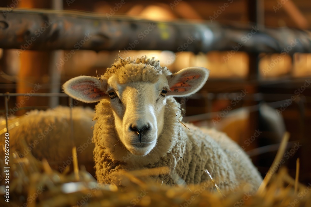 Livestock Show: Beautiful Sheep Competing for Best in Show at the Farm ...