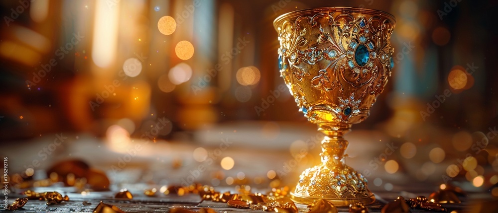 Design an iconic goblet competing in highquality cartoon render ...