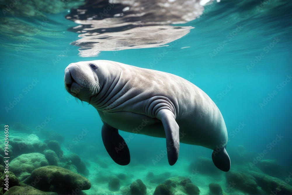 'manatee hippo animal hippopotamus mammal wildlife nature water zoo ...