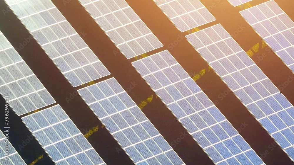 Bathed in sunlight, the solar photovoltaic array hums with activity ...