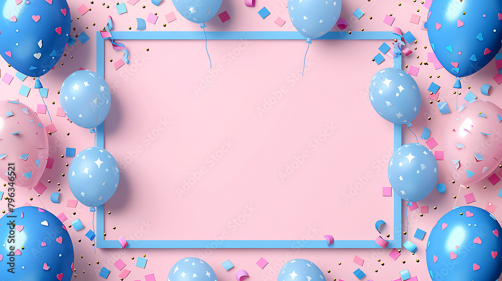 Birthday balloons vector background design. Stock Illustration | Adobe ...
