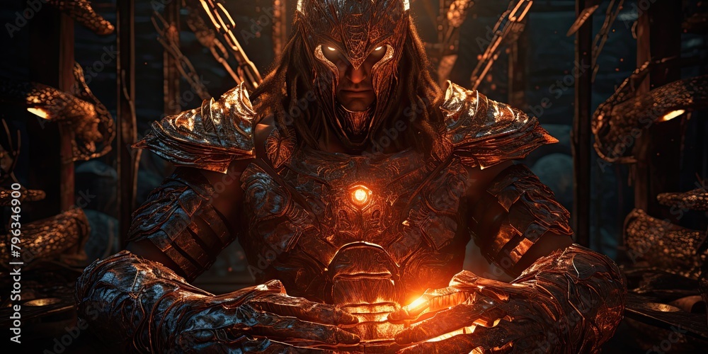 Ruthless portrayal of Ares, the Greek god of war, epitomizing the ...