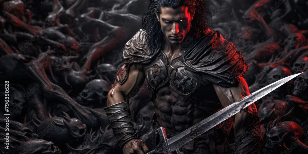 Intimidating portrayal of Ares, reflecting the harsh and unforgiving ...