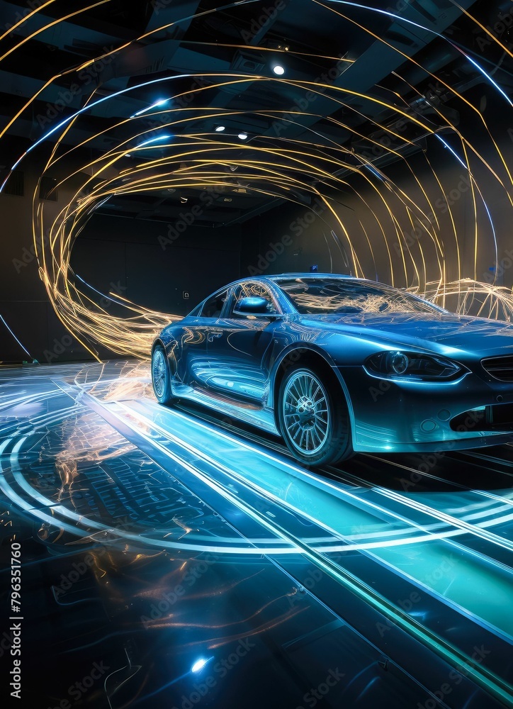 Efficient aerodynamics of a vehicle highlighted through a wind tunnel ...