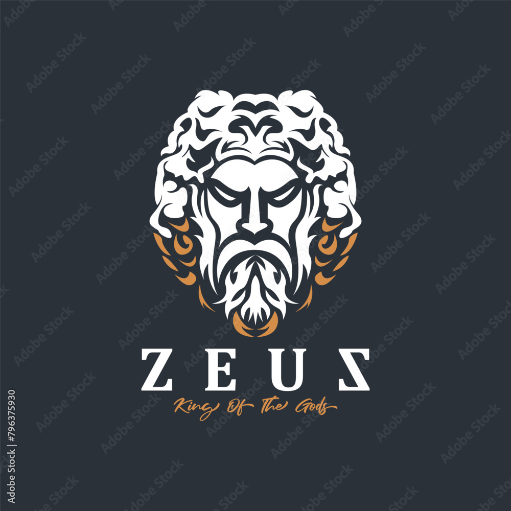 Zeus logo design vector illustration. suitable for any business, gaming ...