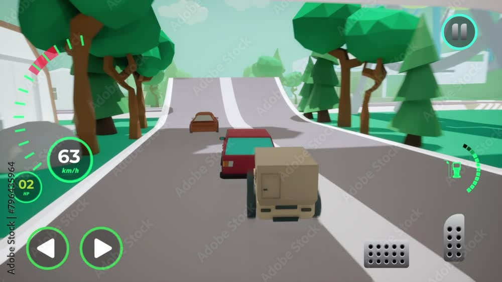 Launching a smartphone digital racing simulator. Having fun driving a ...