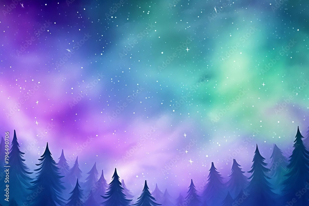 Aurora Borealis Gradient, Blend cool tones of green, blue, and purple ...