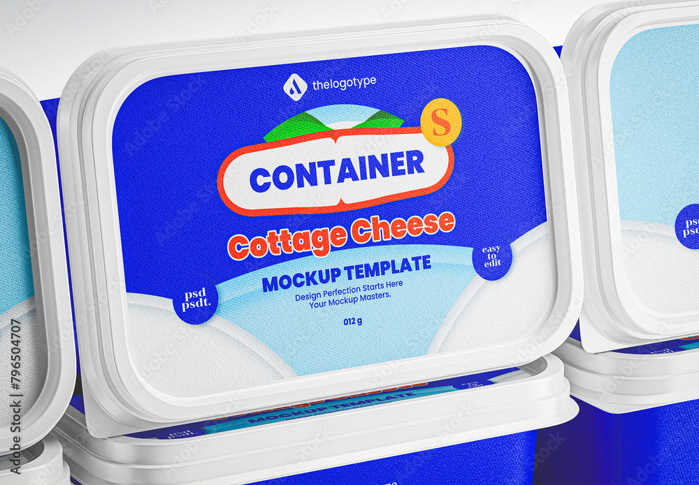 Plastic Container Scene Mockup Stock Template | Adobe Stock