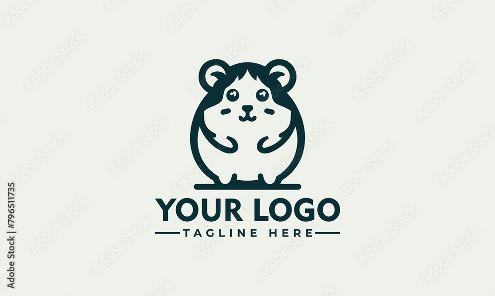 Cute Hamster Logo vector perfect for a pet related business. Hamsters ...