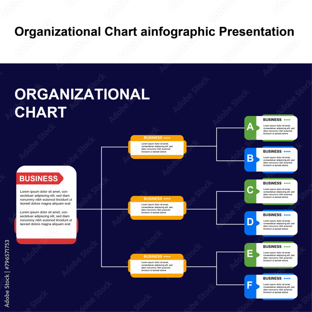 organizational chart infographic chart Stock Vector | Adobe Stock