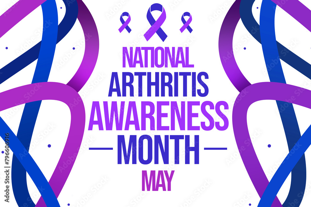 National Arthritis Awareness Month Wallpaper background with colorful ...