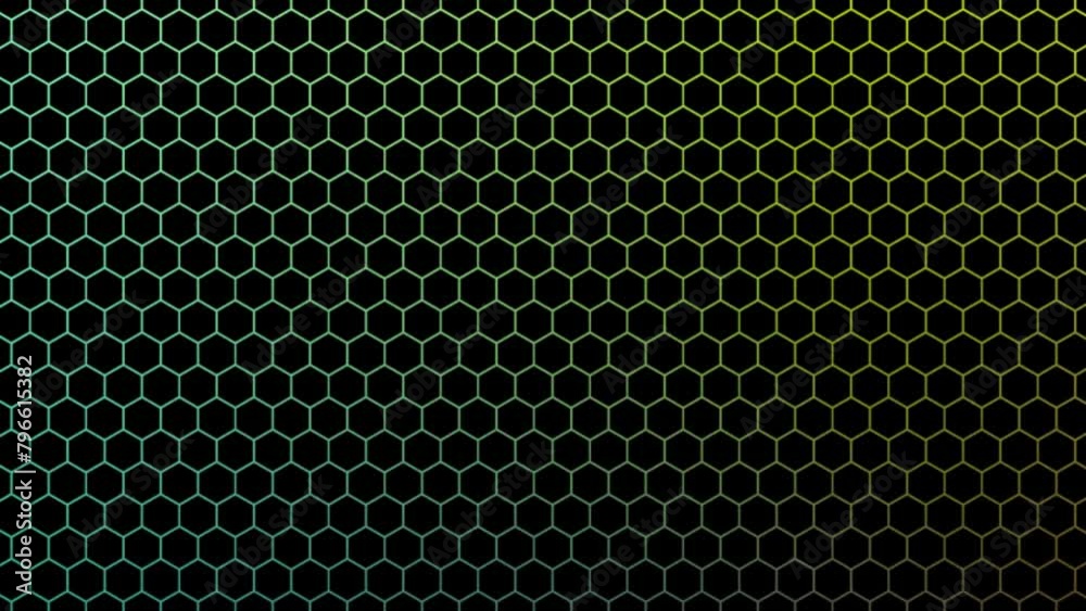 Colorful hexagon animated background. 4k seamless loop animation ...