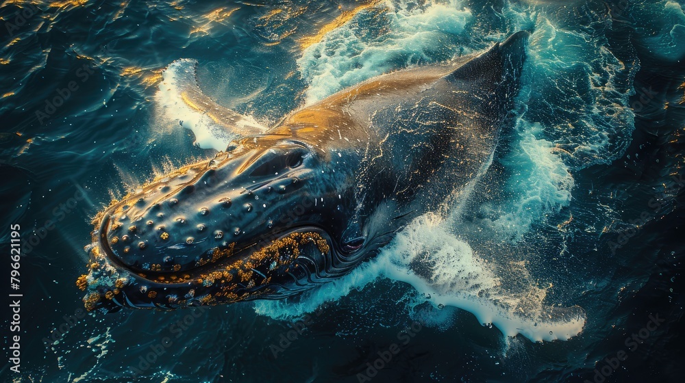 Dive into the depths of the ocean with a breathtaking 4K wallpaper of a ...