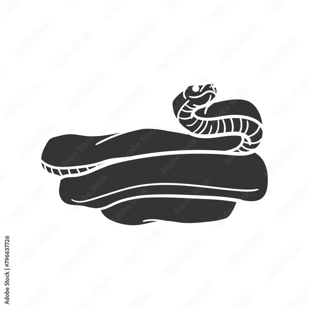 Boa Snake Icon Silhouette Illustration. Reptile Vector Graphic ...