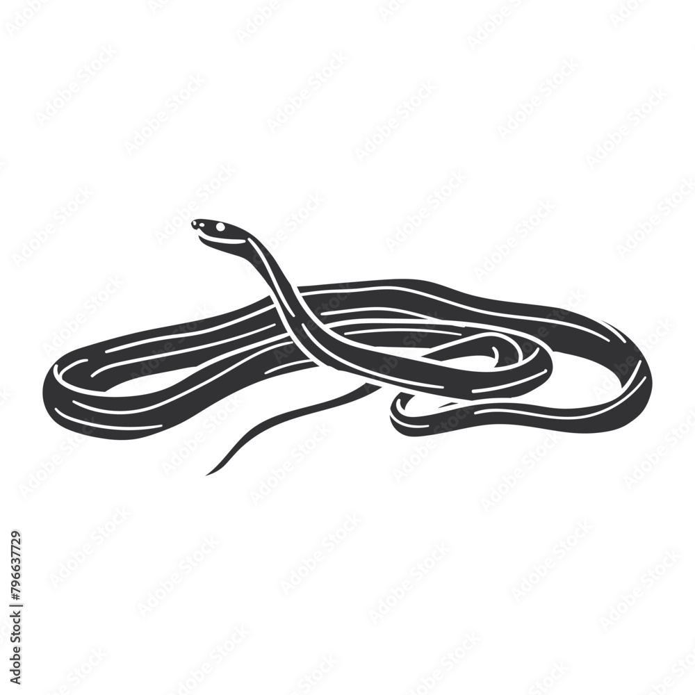 Black Mamba Icon Silhouette Illustration. Snake Vector Graphic ...