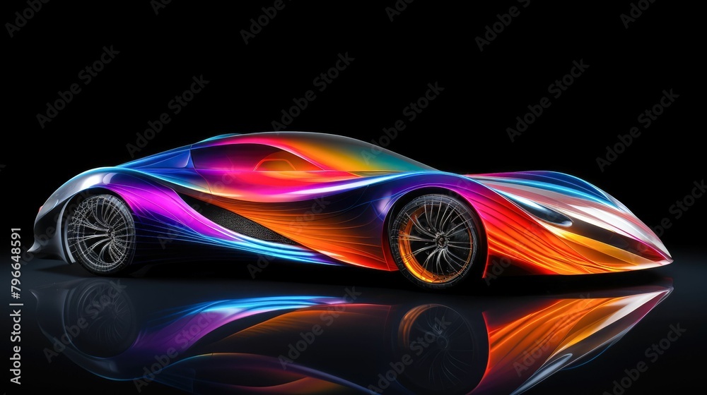 Efficient aerodynamics of a vehicle highlighted through a wind tunnel ...