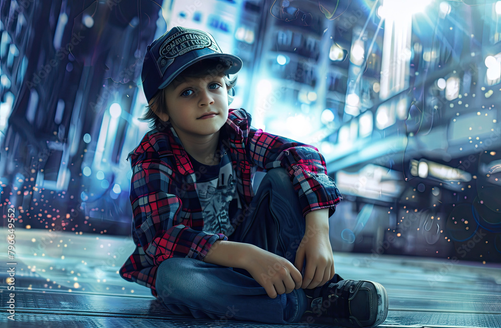 American cute beautiful boy with cap, with Coquette oufit , Coquette ...