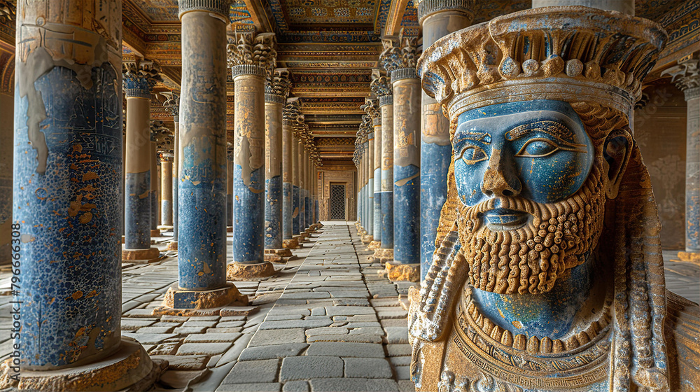 Mesopotamian art, Assyrian wall relief showing king, inspired by art ...