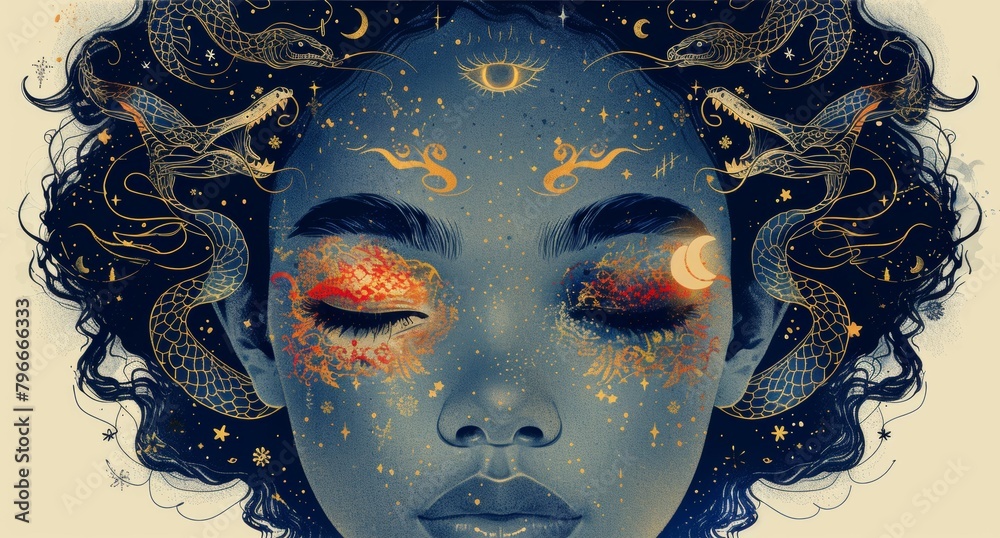 Objects from mythology, fantasy animals, mythical beings, esoteric and ...