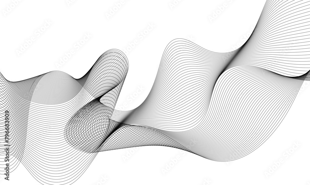 Abstract grey smooth element swoosh speed wave modern stream background ...