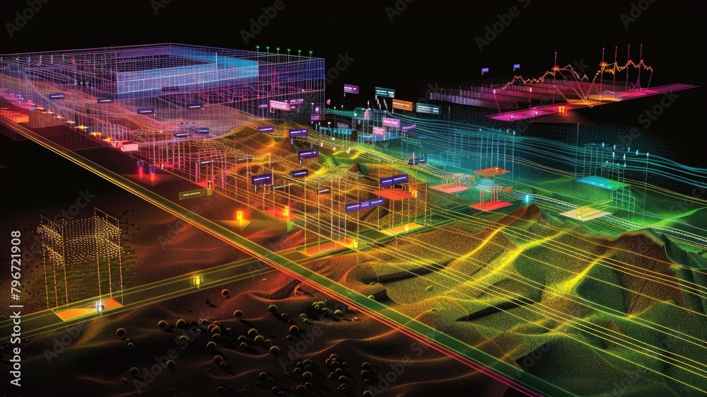 cross-sectional diagram of a multi-level optical transport network (OTN ...