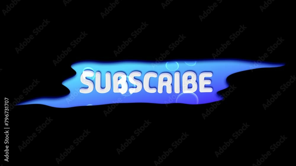 Creative Subscribe animation smooth and aesthetic white text and blue ...