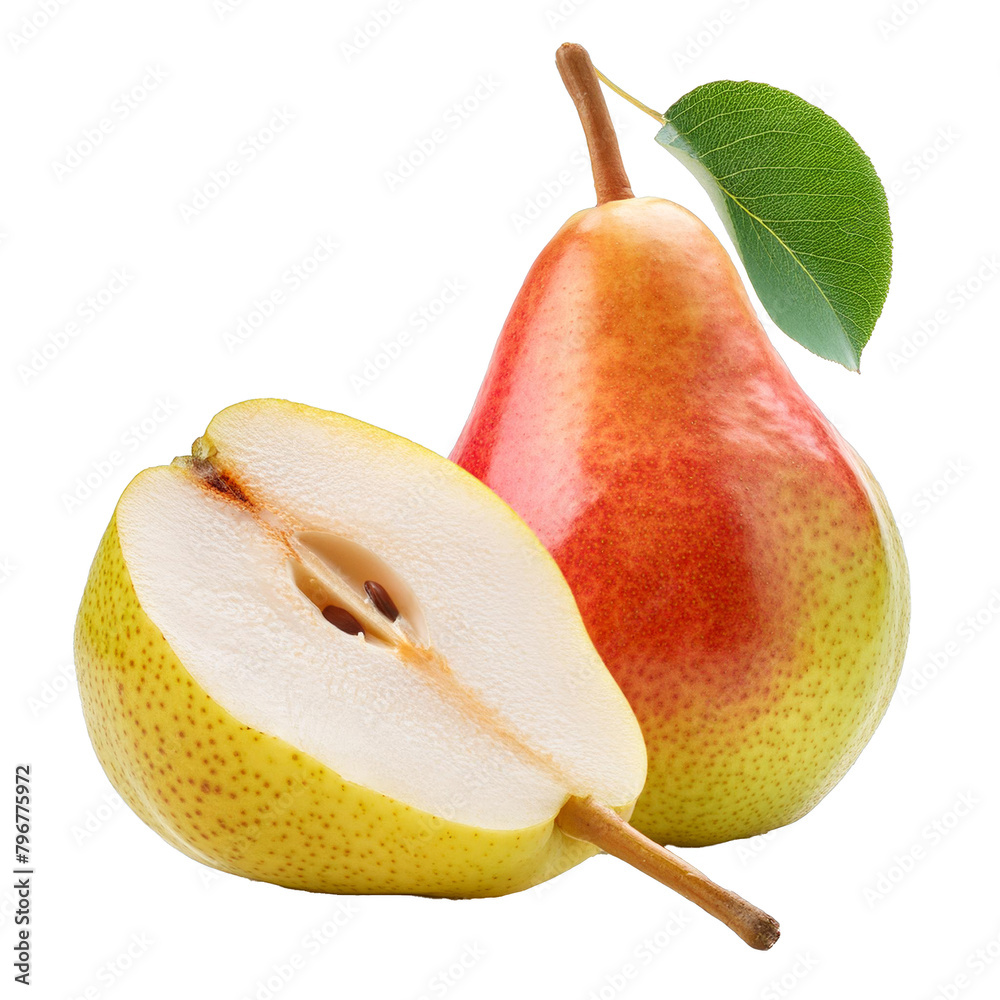poire William bien mûre , isolé sur fond transparent. Stock Photo ...