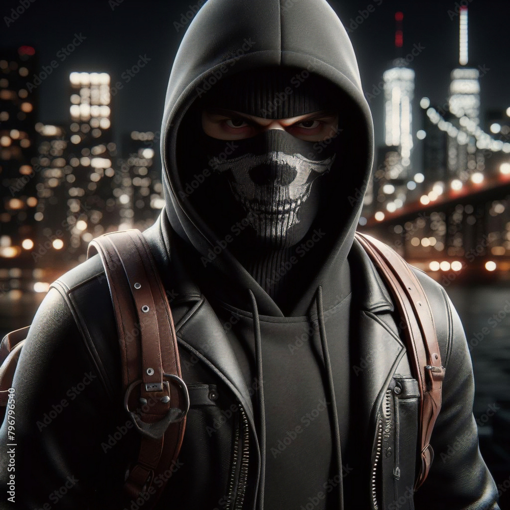 Gang member with guns, doing gang signs, wearing ski masks, balaclavas ...