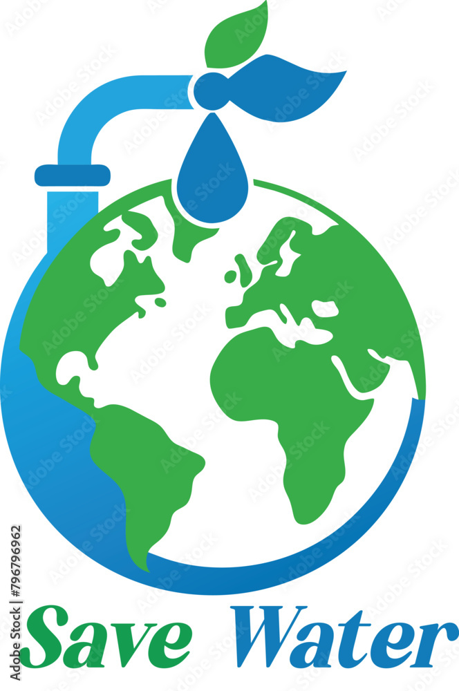 Save Water Day Vector | Save Water Poster | Save Earth Day Vector Stock ...