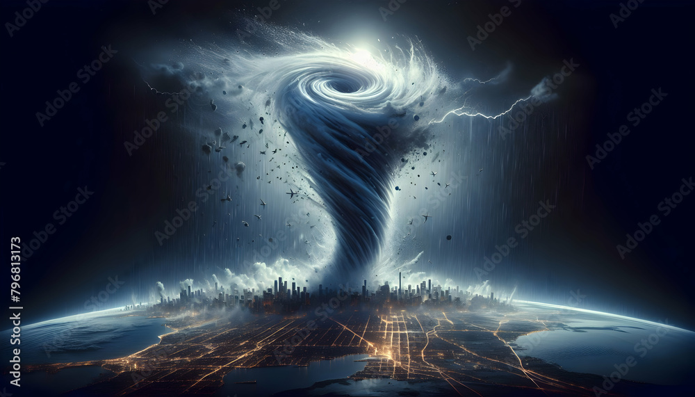 Global Warming: Photo Real Tornado Trace Reflecting Increased Frequency ...