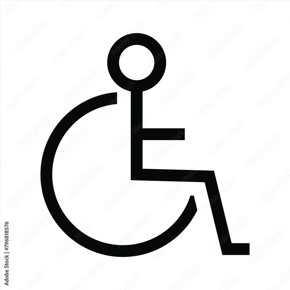 simple disability icon for public transport, and public area vector ...