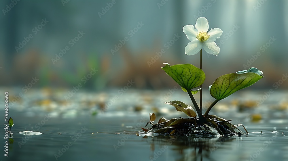 Depict the Ghost Orchid, an elusive and endangered flower, in its ...