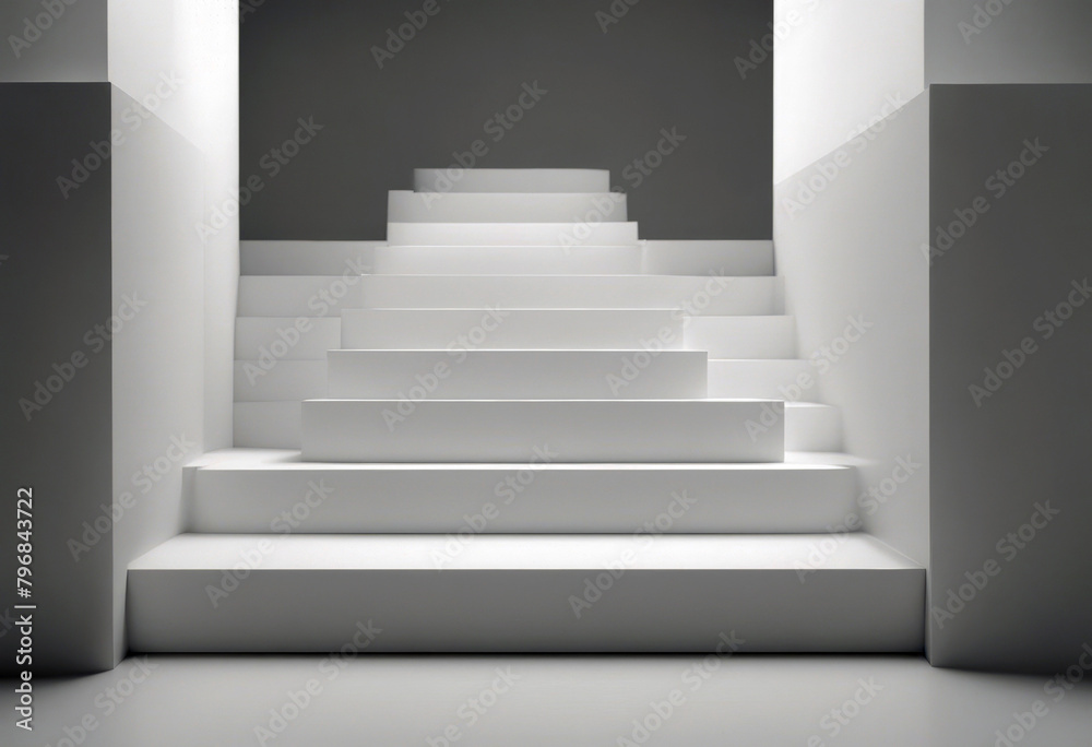 'Blank Box Stairs 3D Empty Bakdrop splay Stand Boxes Cubes White poduim ...