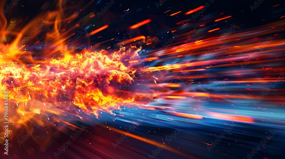 Explosive Sonic Shockwave Distorting Air Pressure in a Cinematic ...