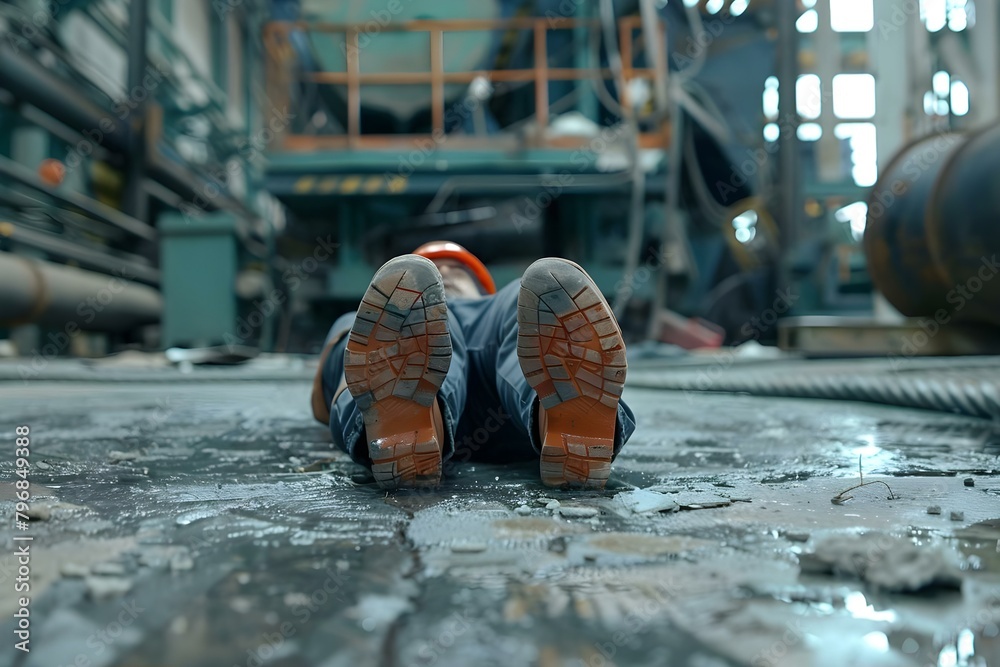 Construction worker fell due to safety rule violation in factory ...