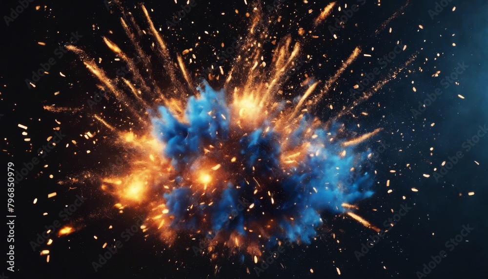 'blue particles isolated black overlays. embers Texture burn Explosion ...