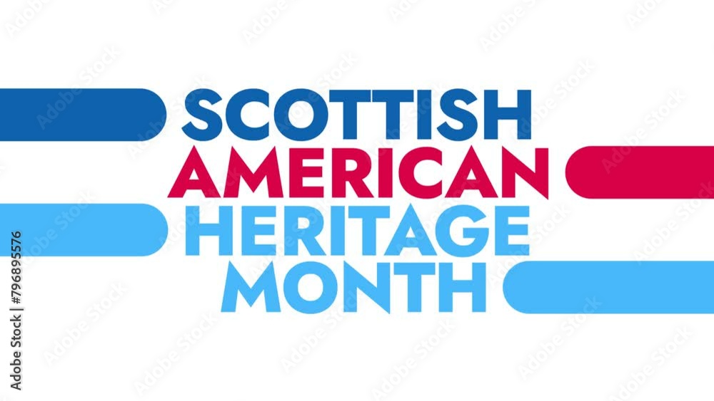 Scottish American Heritage Month colorful motion graphics seamlessly ...