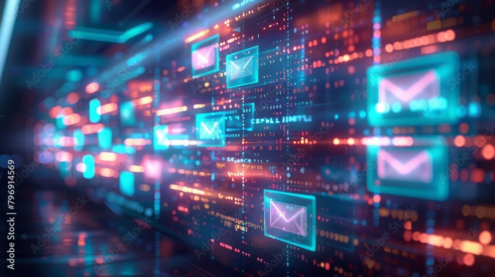 A computer screen with a bunch of colorful icons and a few of them are ...