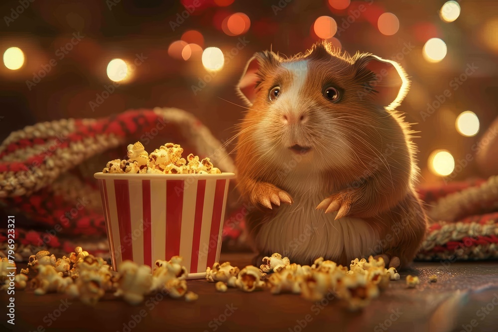 During a holiday movie night, the family s guinea pig, dressed as a ...