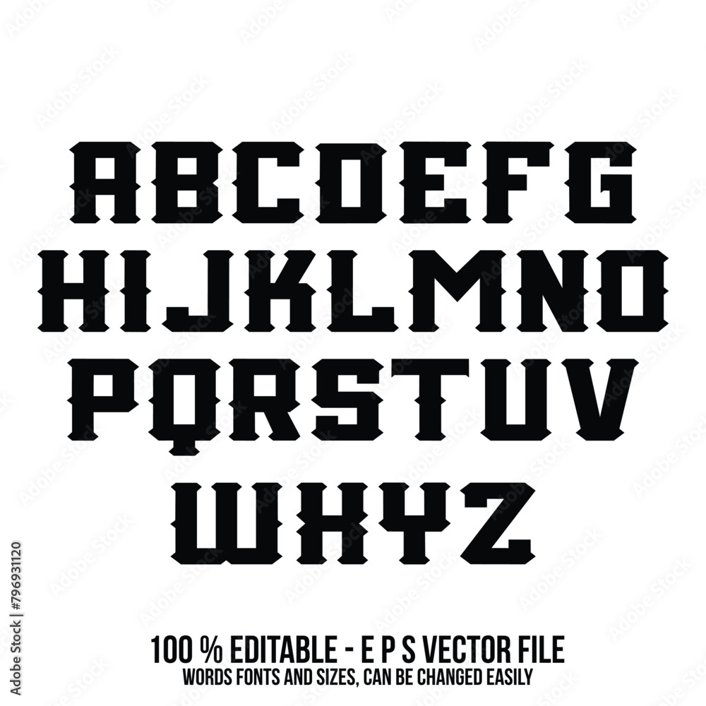 PrintClassic college font. Vintage sport font in american style for ...