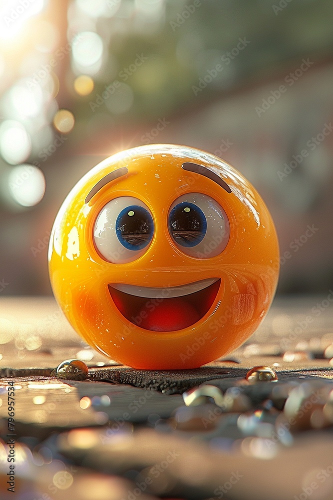 In this prompt, a cartoon rendering of an emoticon face is shown ...